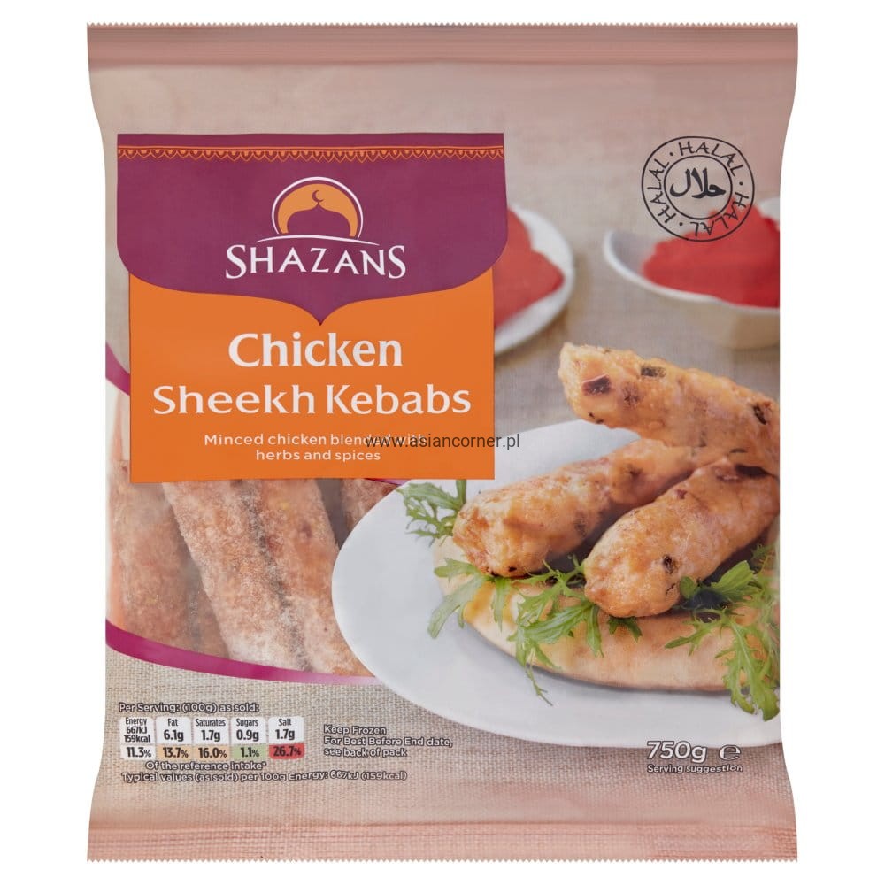 Shazans Premium Chicken Seekh Kebabs 900g Asian Corner